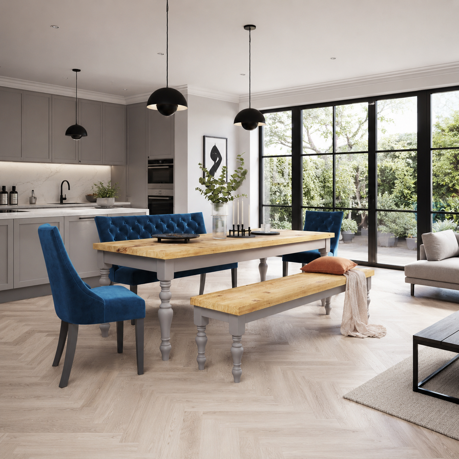 Dining Table Live Edge Extendable 2-Sides Dining Table Kitchen ...
